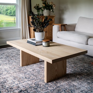 White Ash Wood Coffee Table - Etsy