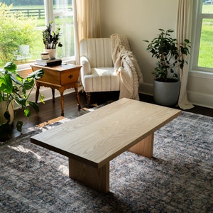 White Ash Wood Coffee Table - Etsy