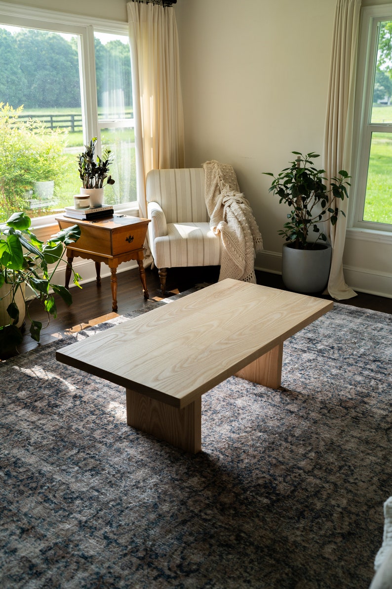 White Ash Wood Coffee Table - Etsy