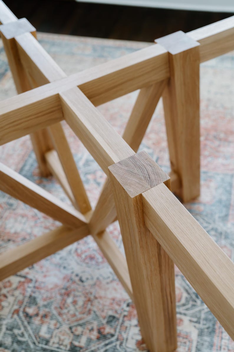 White Oak Table Base | Custom Wood Work - Etsy