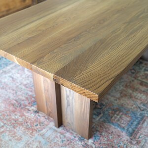 White Oak Dining Table and Bench Solid Wood Handmade - Etsy