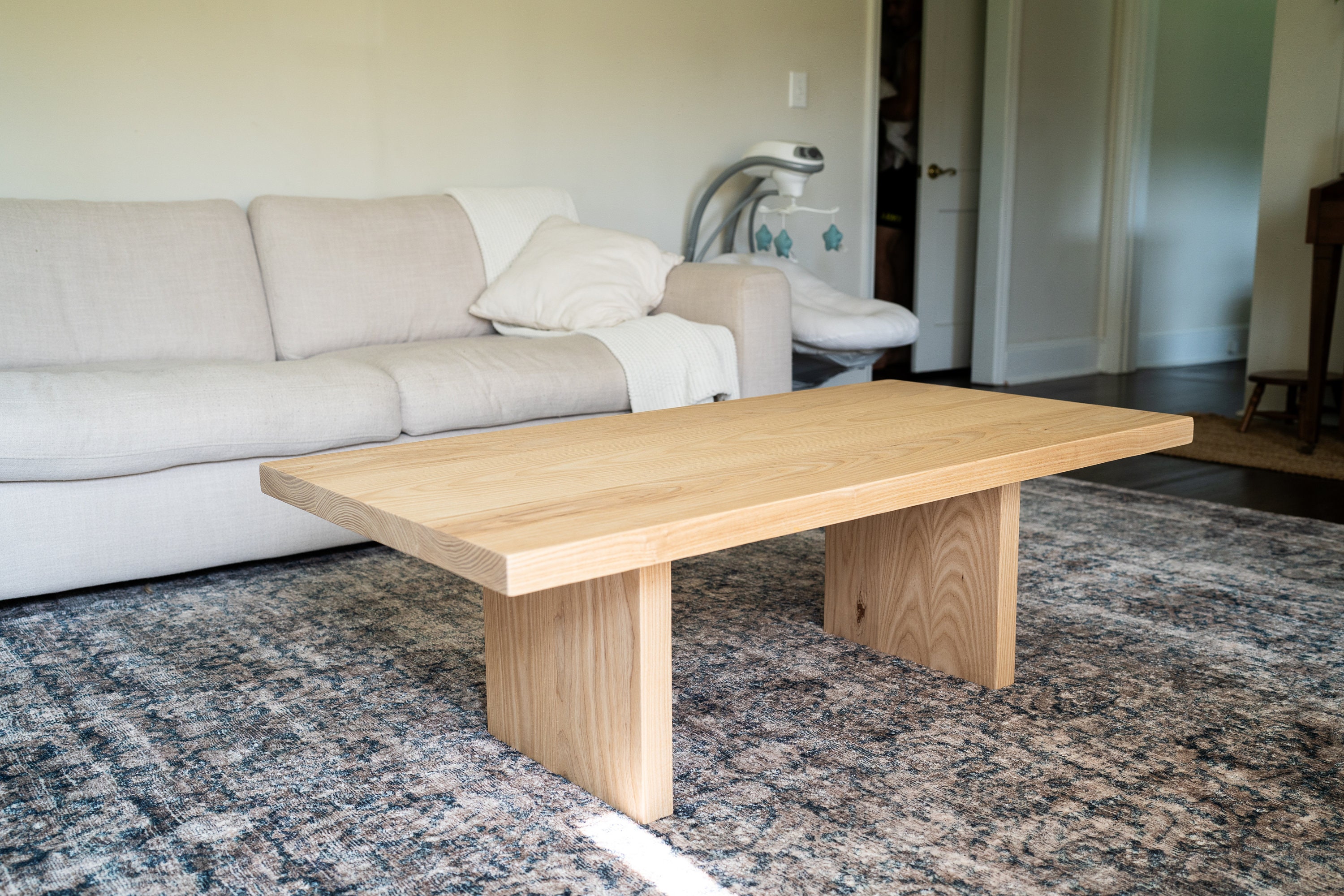 White Ash Wood Coffee Table - Etsy
