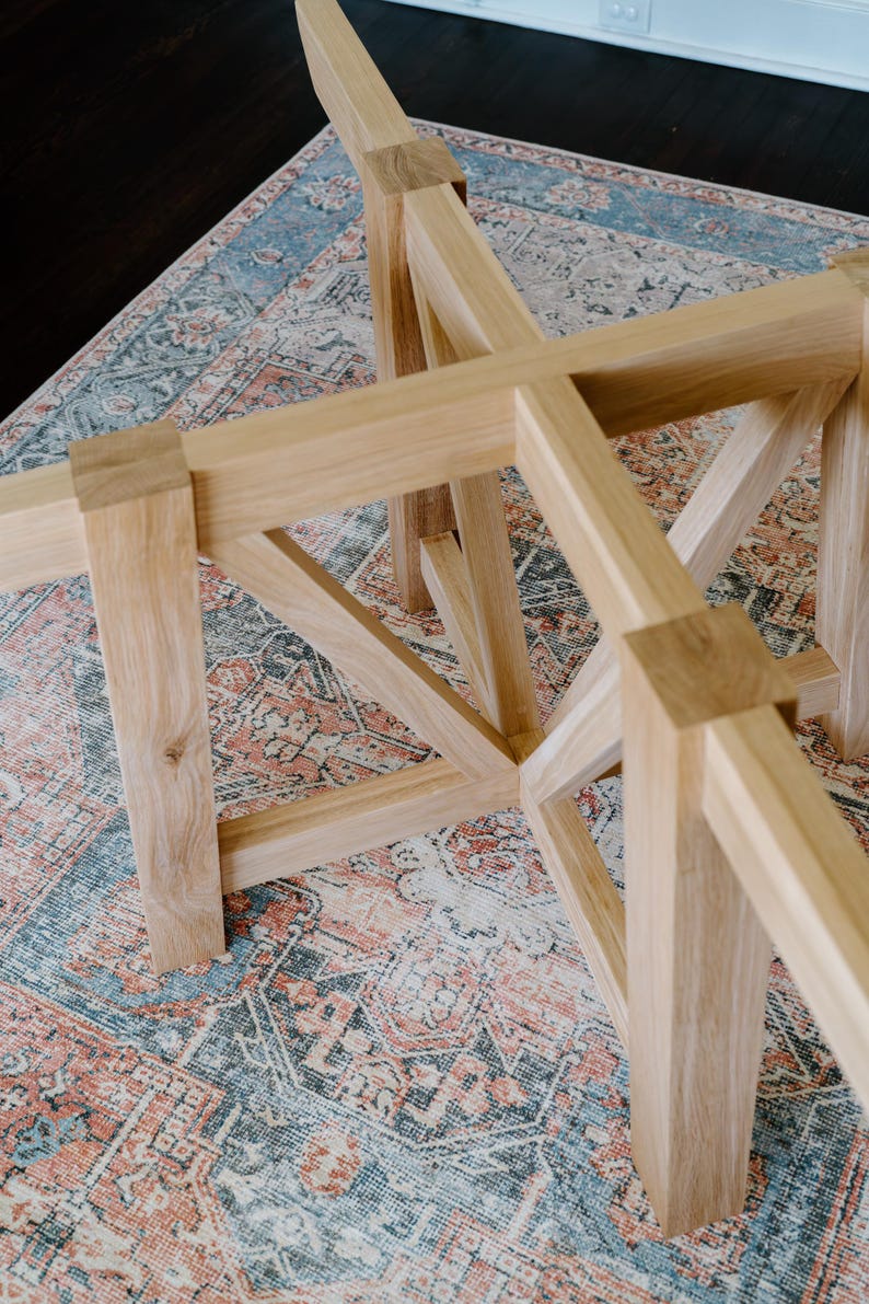 White Oak Table Base | Custom Wood Work - Etsy