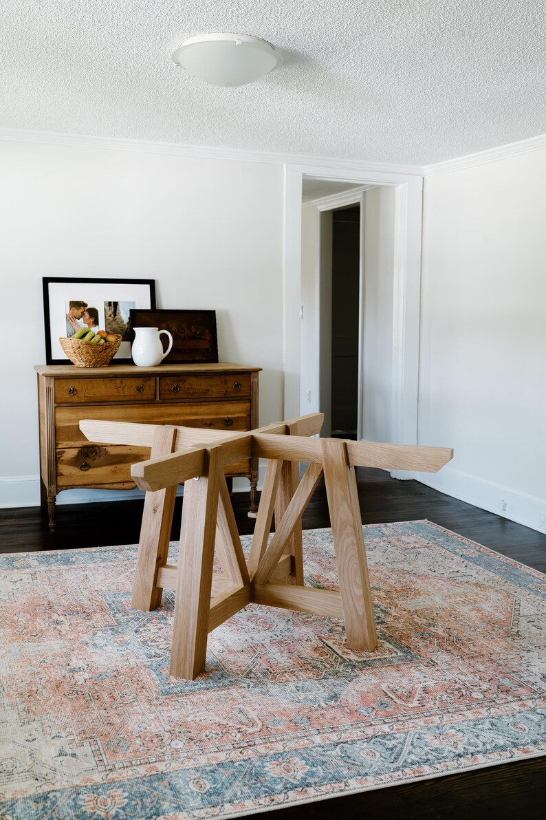 White Oak Table Base | Custom Wood Work - Etsy