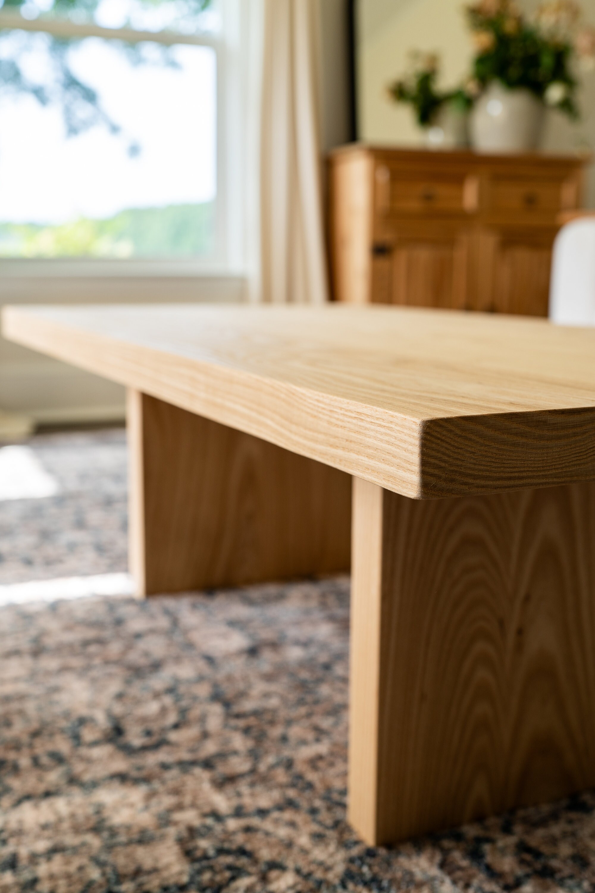 White Ash Wood Coffee Table - Etsy