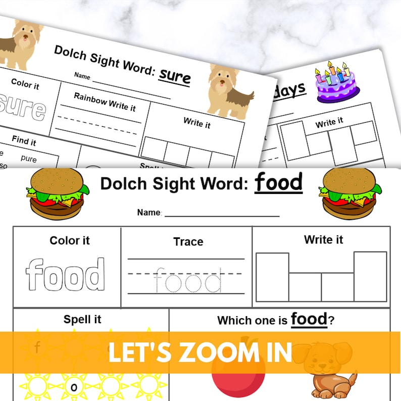 80 More Sight Words Printable Worksheets Spelling Writing - Etsy