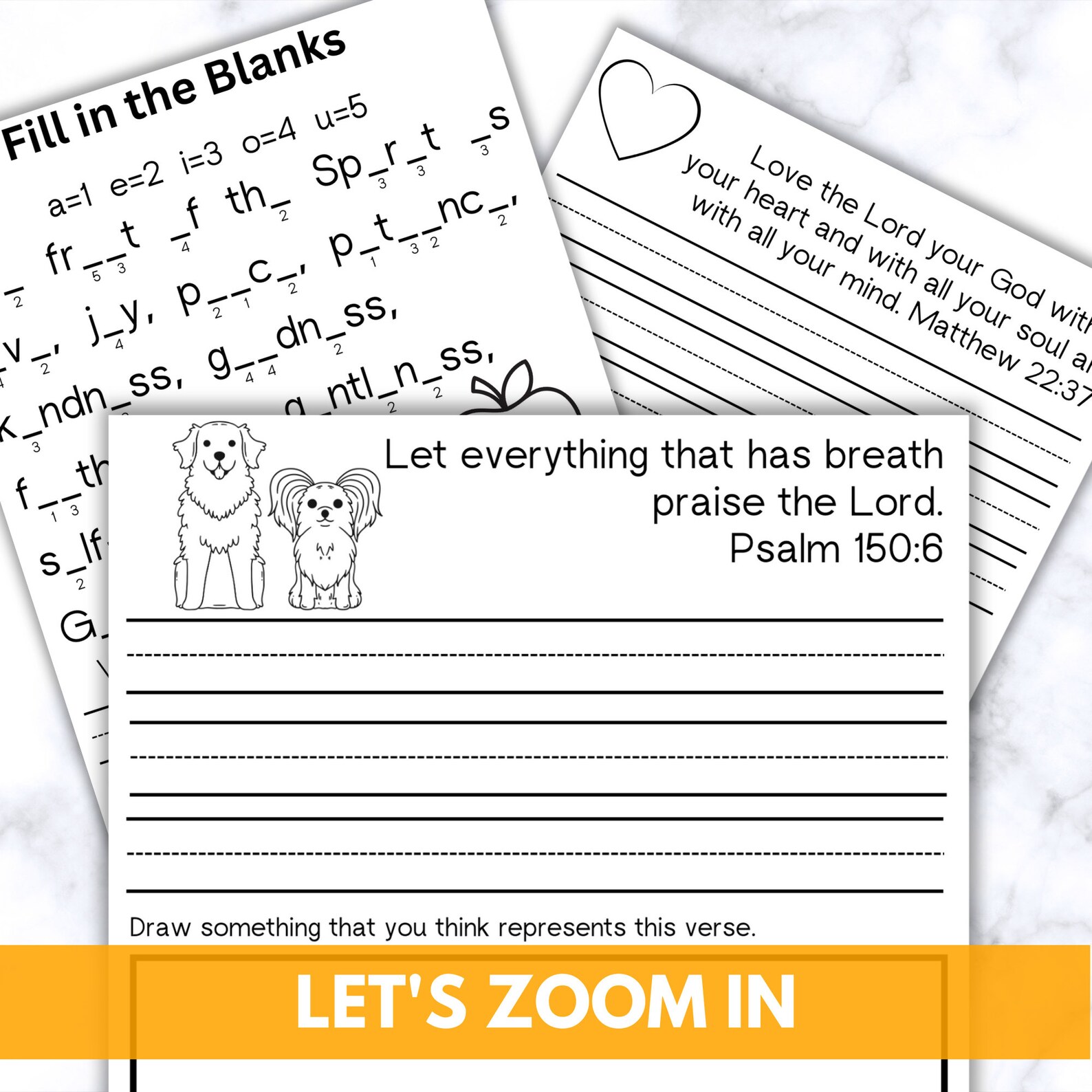 Bible Verse Activity Worksheets, 45 Pages, 15 Verses, for Kids, and ...