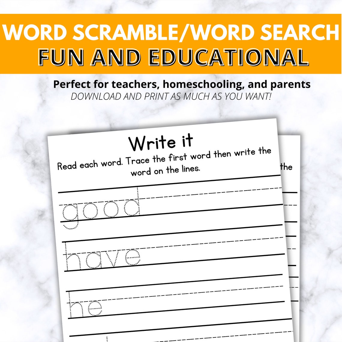 50+ Activity Sight Word Sheets, Primer, Kindergarten, Word Searches ...