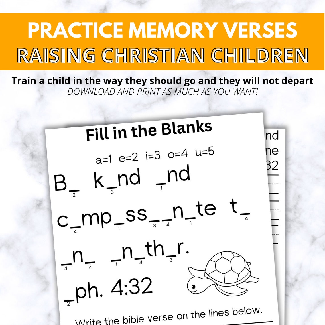 Bible Verse Activity Worksheets, 45 Pages, 15 Verses, for Kids, and ...