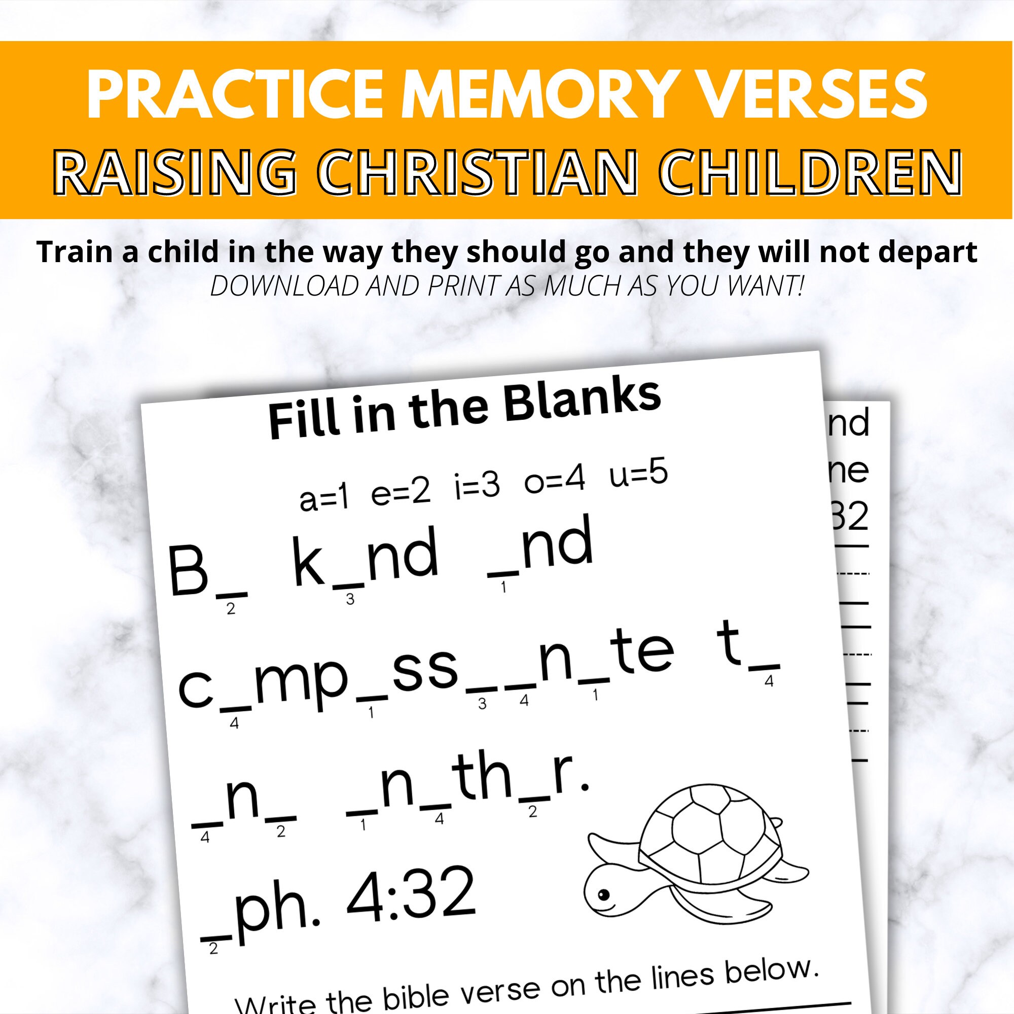 Bible Verse Activity Worksheets, 45 Pages, 15 Verses, for Kids, and ...
