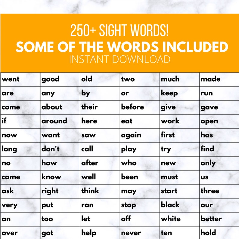 300 Worksheets 250 Sight Words Mega Bundle Reading, Writing, Spelling ...