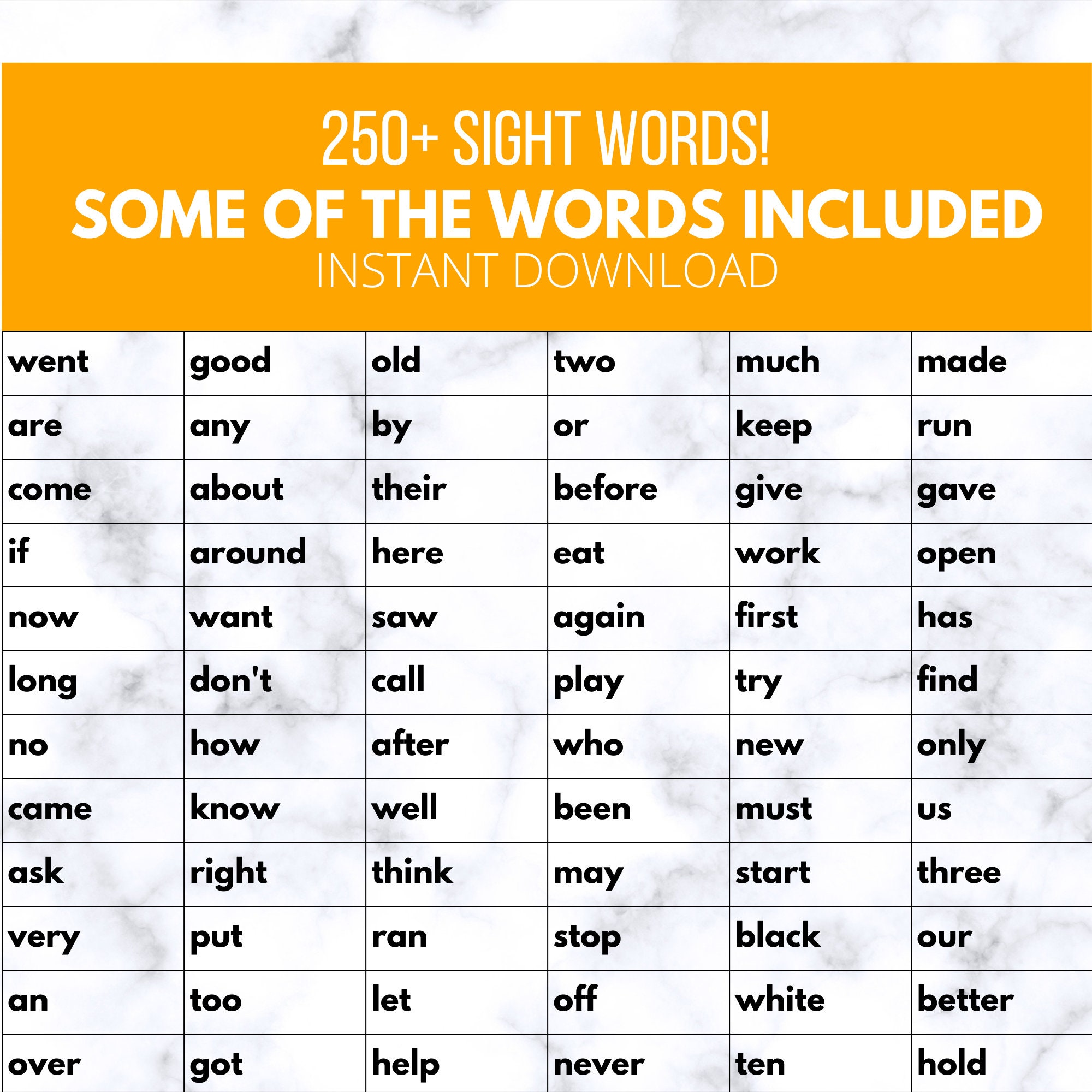 300 Worksheets 250 Sight Words Mega Bundle Reading, Writing, Spelling ...