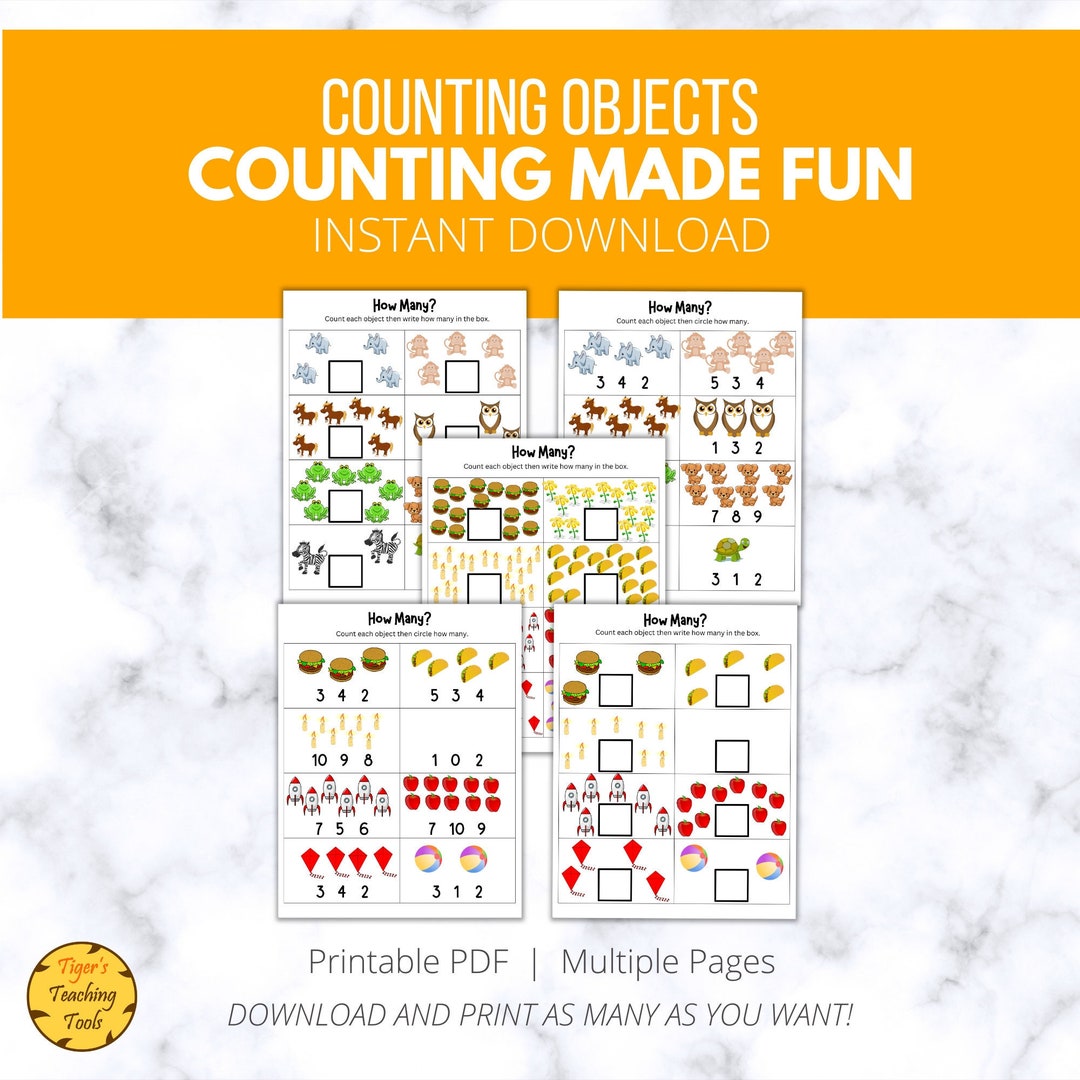 Counting to 20, Kindergarten Standard, Preschool Worksheets, Fun Math ...