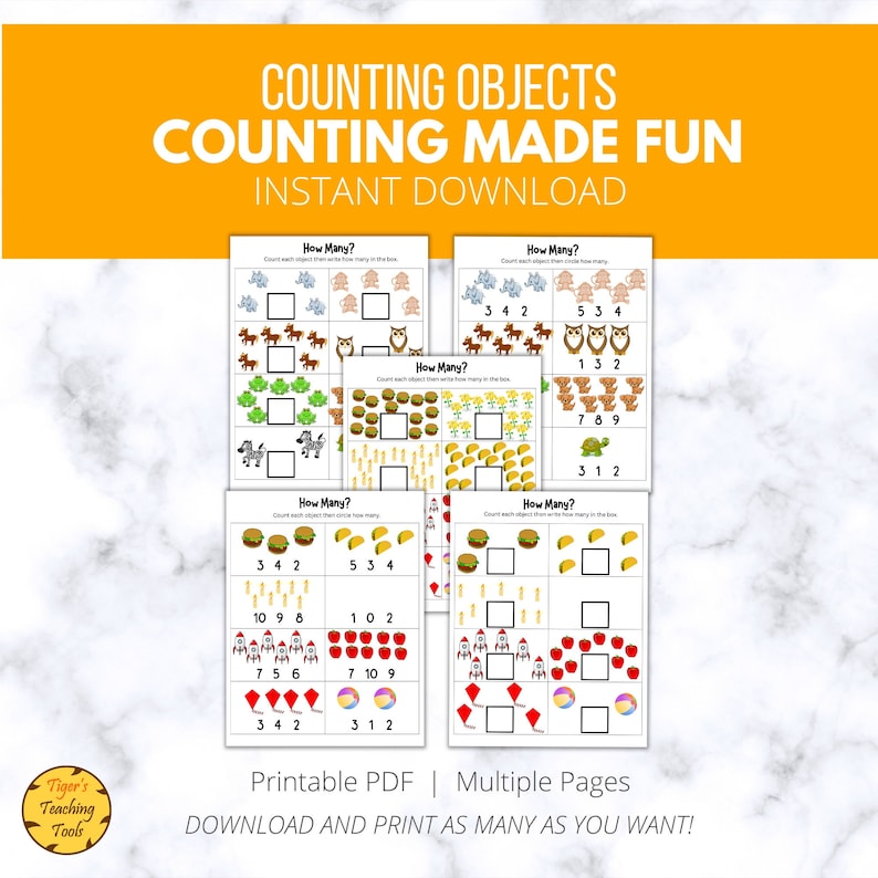 Counting to 20, Kindergarten Standard, Preschool Worksheets, Fun Math ...