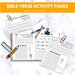 Bible Verse Activity Worksheets, 45 Pages, 15 Verses, for Kids, and ...