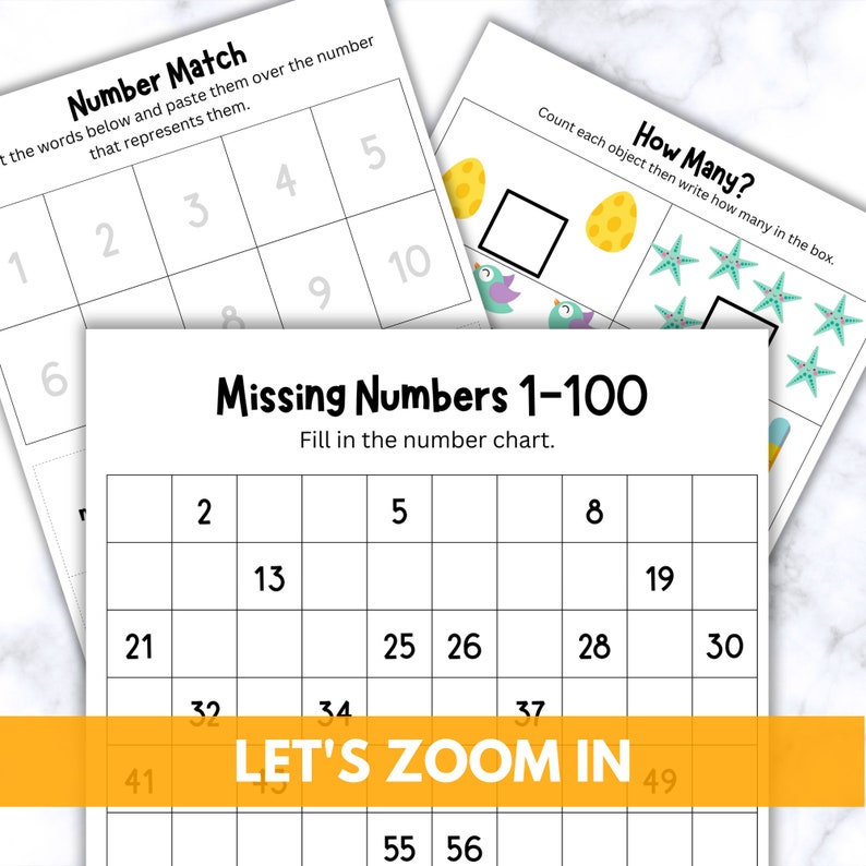 30+ Counting Kindergarten Math Common Core Worksheets, Number Sense ...