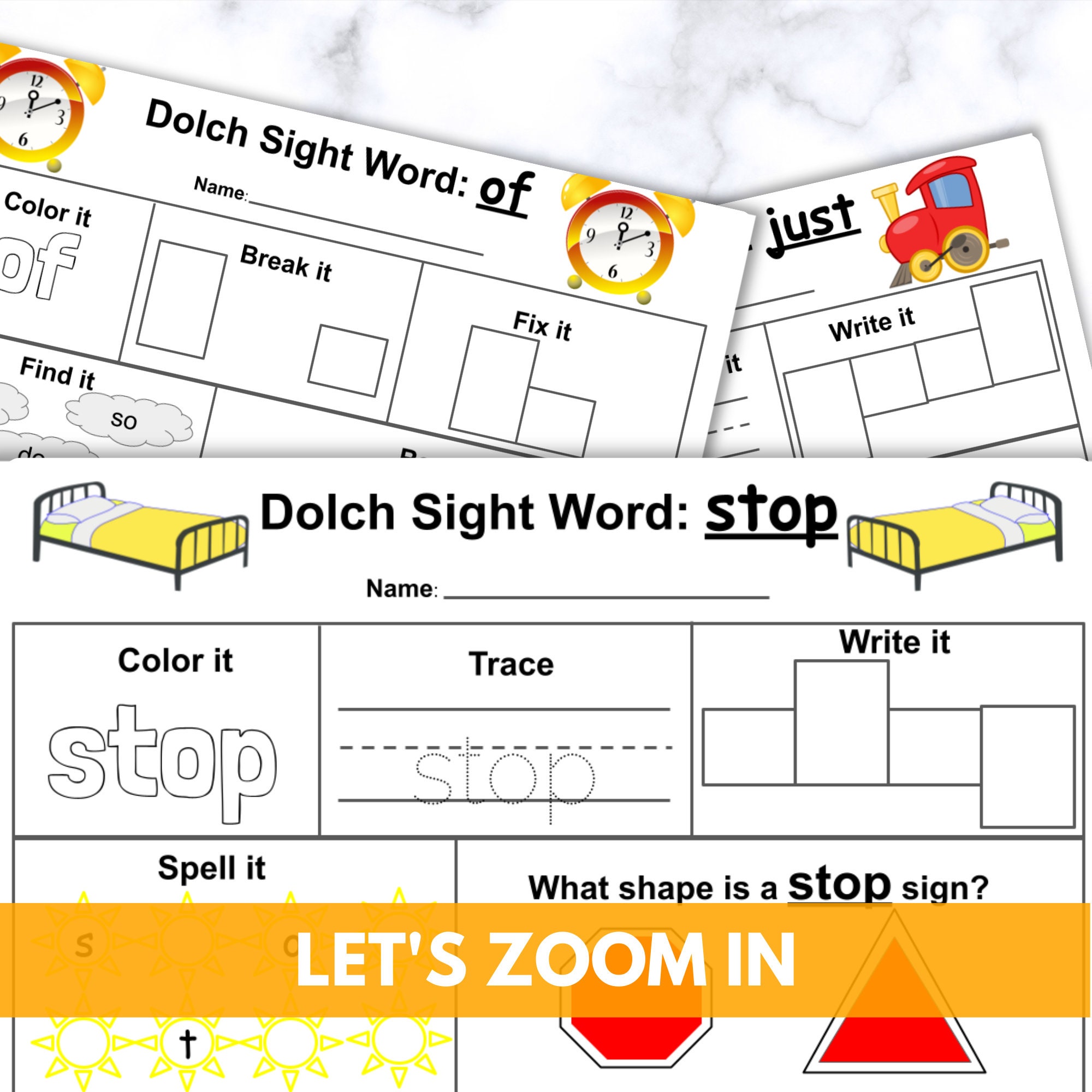 41 First Grade (1st) Dolch Word Worksheets, Instant Download, First ...