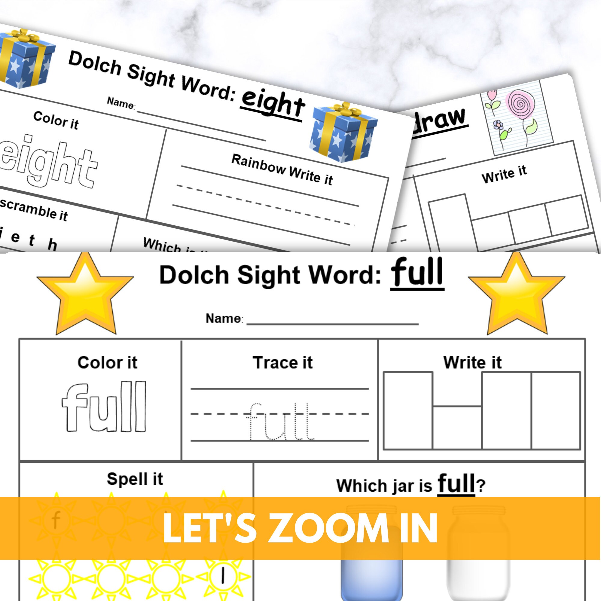 41 Third (3rd) Grade Dolch Sight Word Worksheets, Instant Download ...