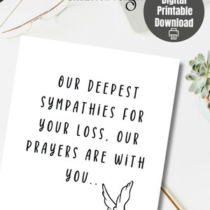 Carte de condoléances, témoignage de sympathie en cas de décès, message ...