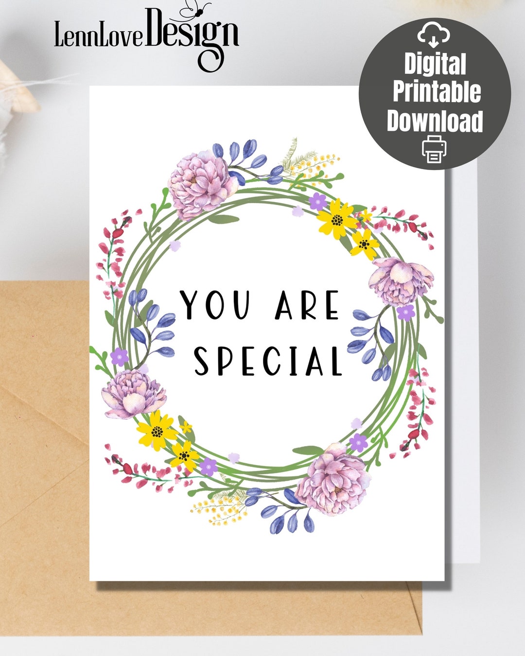 You Are Special Greeting Card, Personal Message Card, Expressing ...