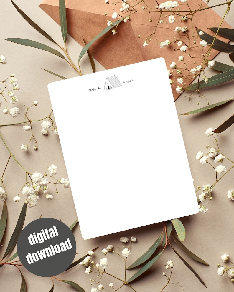 12 Printable House Stationary Plus 6 Envlopes, Direct Downloads ...
