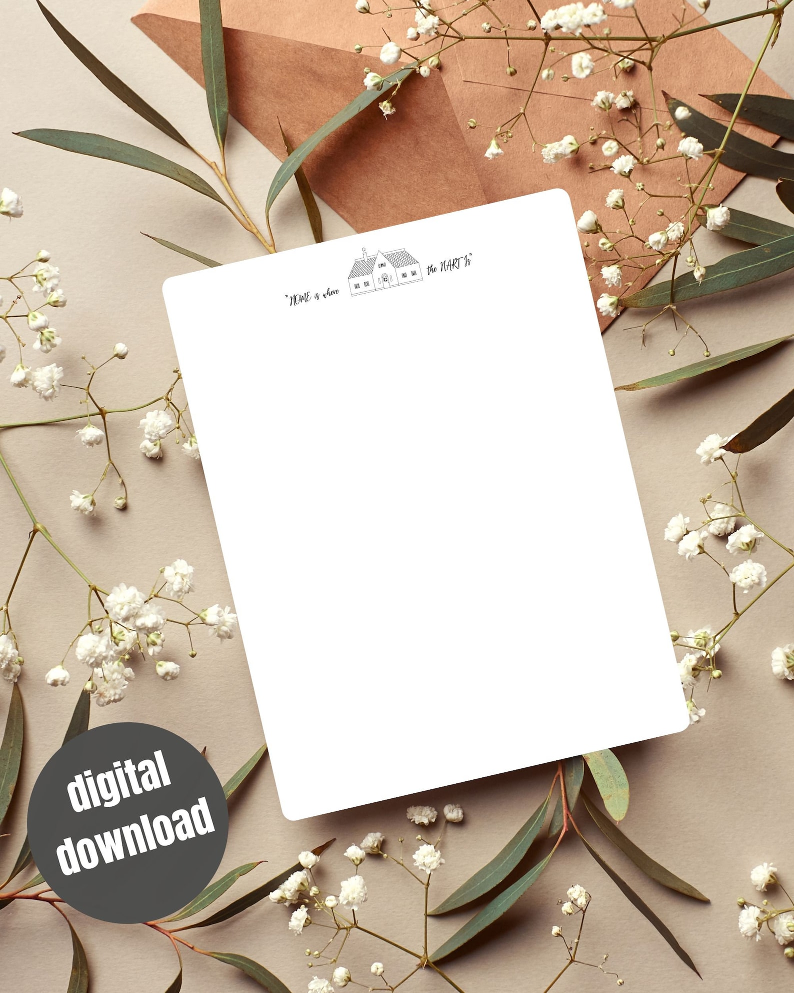12 Printable Houses Stationary & 6 Envelopes, Direct Downloads, Instant ...