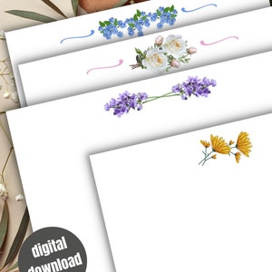 12 Set of Printable Stationary & 6 Envelopes in the Same Design ...