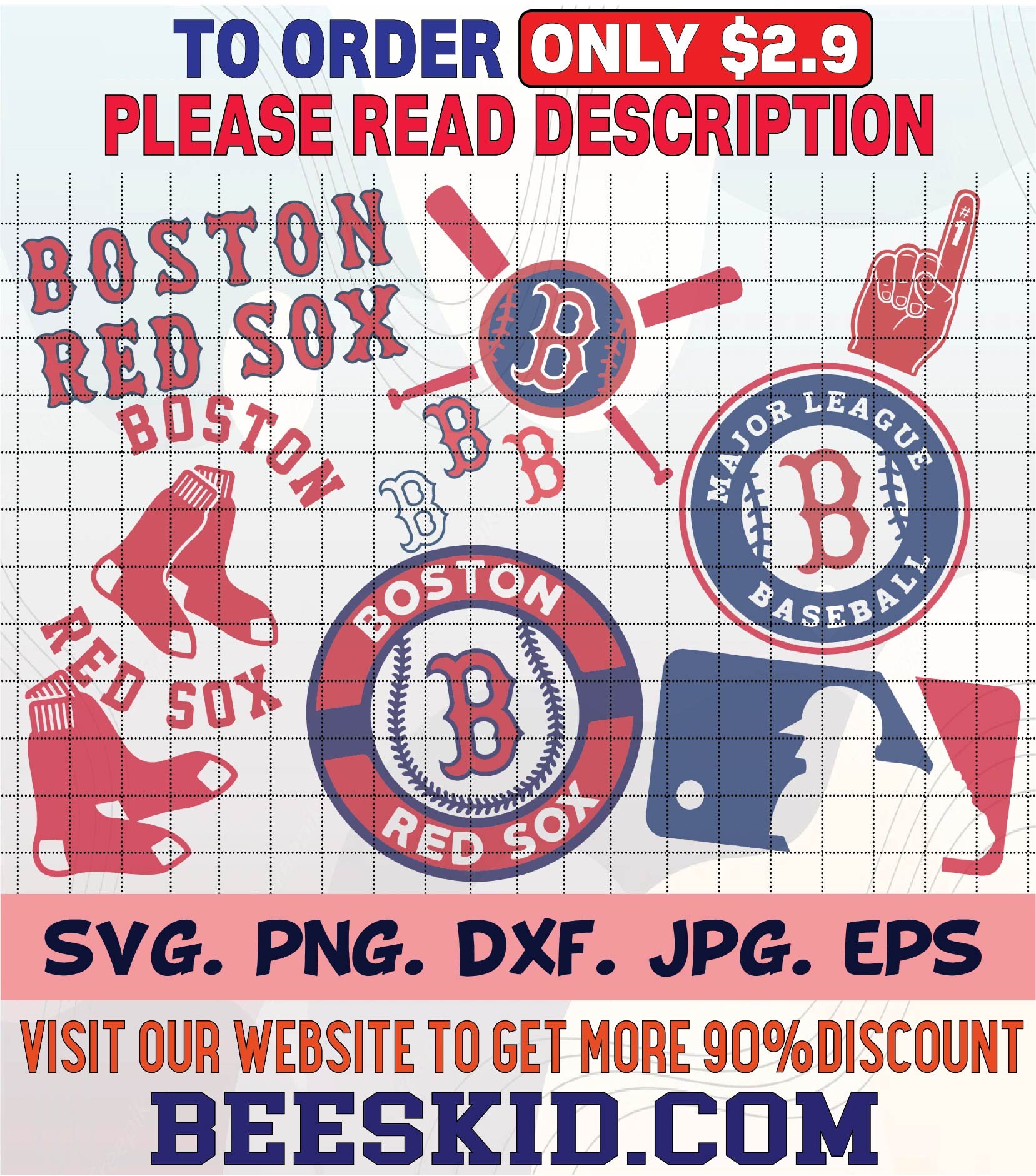 Boston Red Sox Svg Bundle Boston Clipart Red Sox Etsy