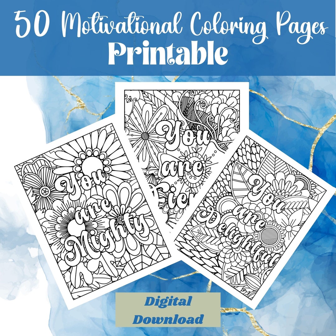 Printable "you Are" Theme Affirmation Coloring Sheets - Etsy