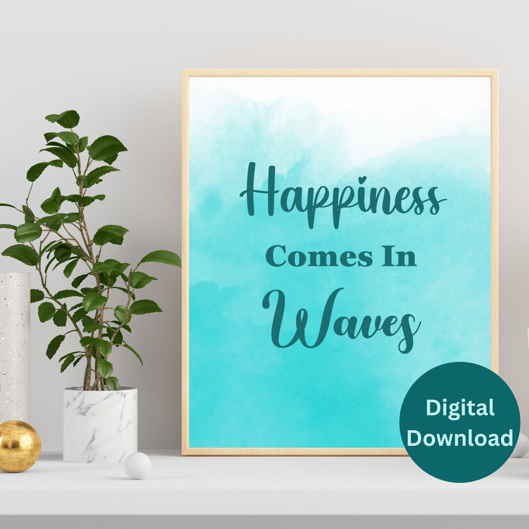Happiness Printable Wall Art, Printable Quotes, Home Decor, Office ...