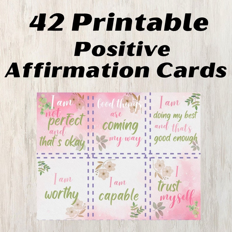 Positive Printable Affirmation Cards - Etsy