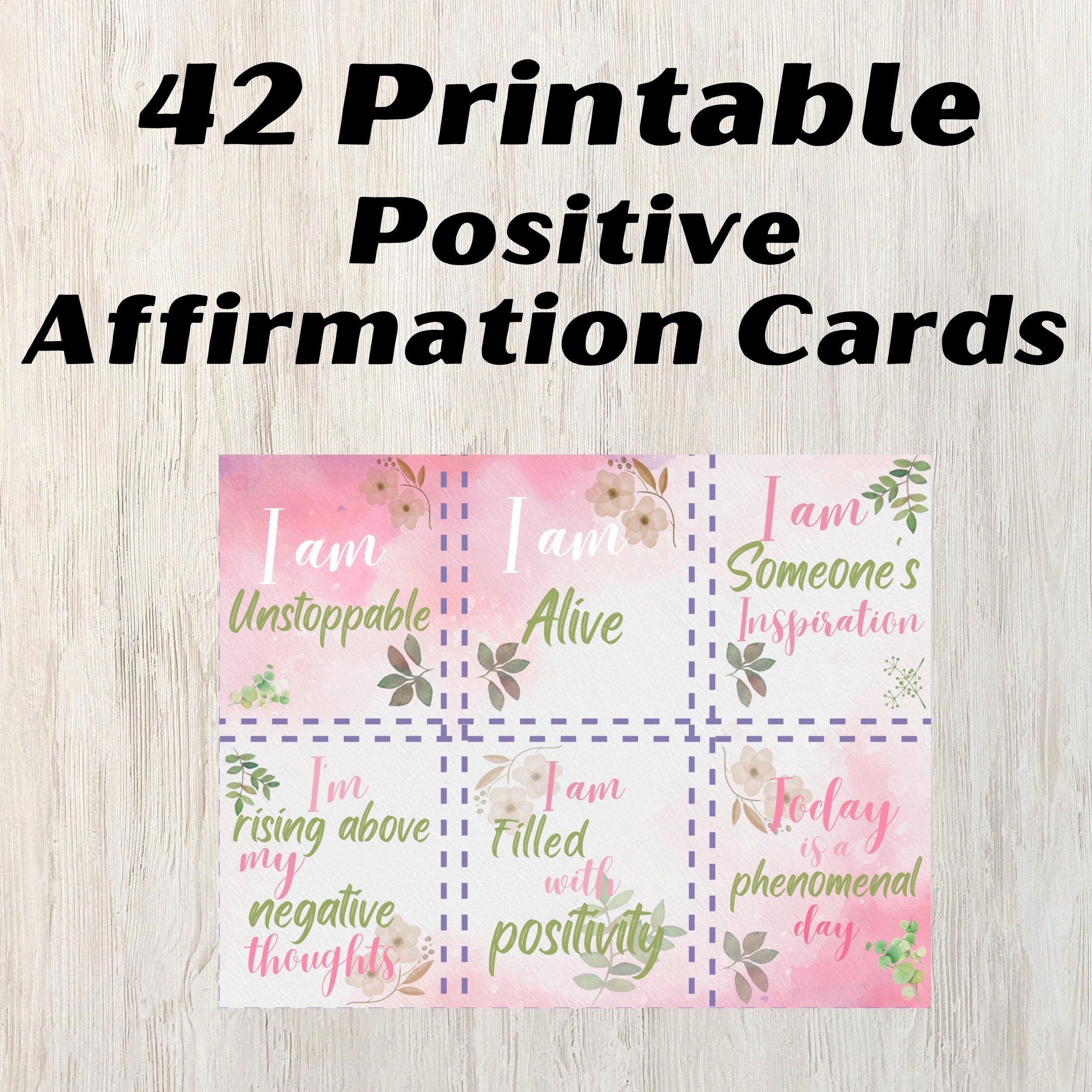 Positive Printable Affirmation Cards - Etsy