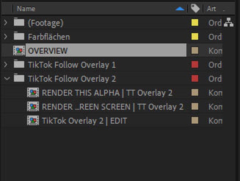 Custom Animated Tiktok Follow Button After Effects Template Overlay for ...