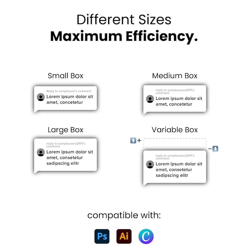Tiktok Reply Comment Bubble Photoshop, Illustrator and Canva Template ...