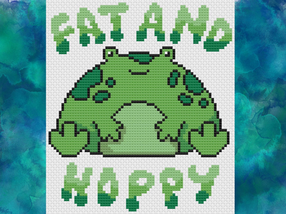 Fat and Hoppy Frog Cross Stitch Pattern - Etsy