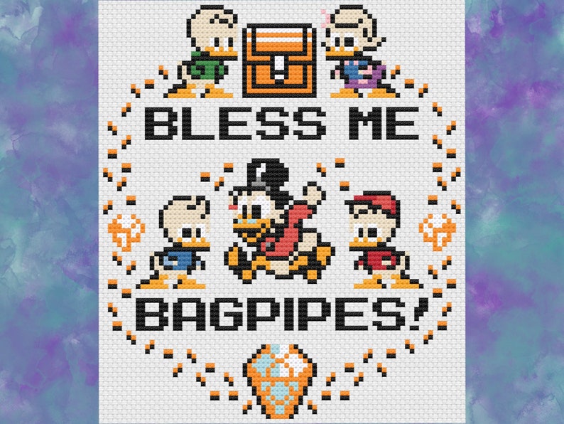 Bless Me Bagpipes Ducktales Cross Stitch Pattern - Etsy