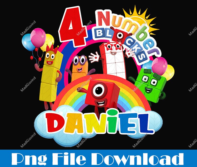 Birthday Number Blocks Png Numberblocks Png Number Blocks - Etsy