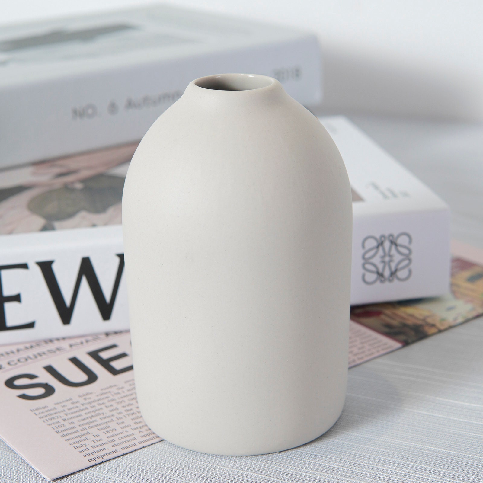 Matte Cream Ceramic Vase Modern Minimal Handcrafted Pottery - Etsy