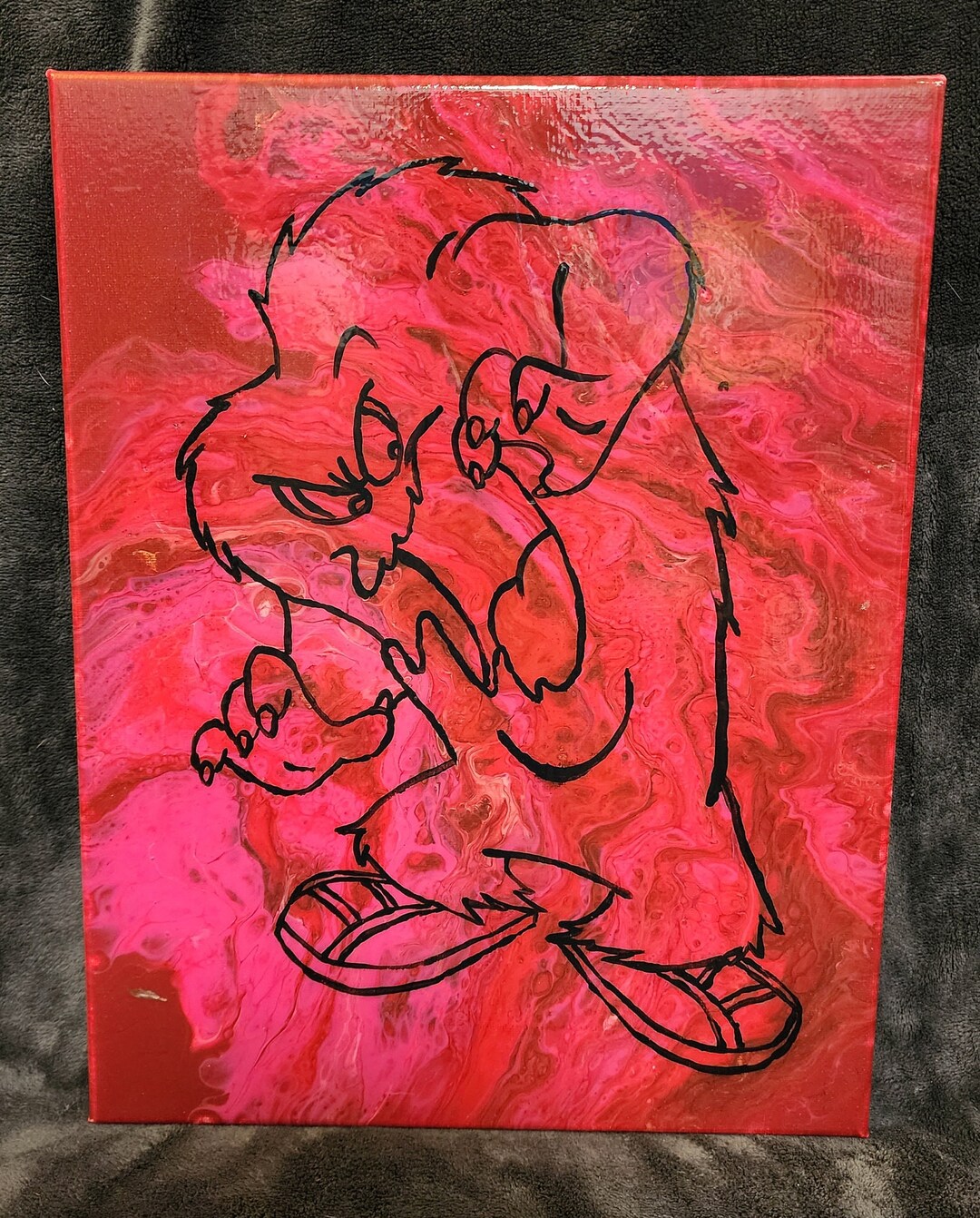 Gossamer, a Looney Tunes Classic Acrylic Paint Pour - Etsy