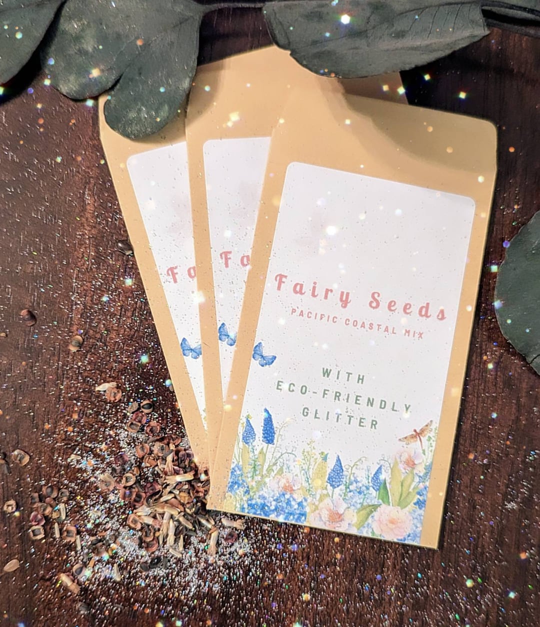 Fairy Seeds Premium Wildflower Seed Packets With Eco-glitter - Etsy