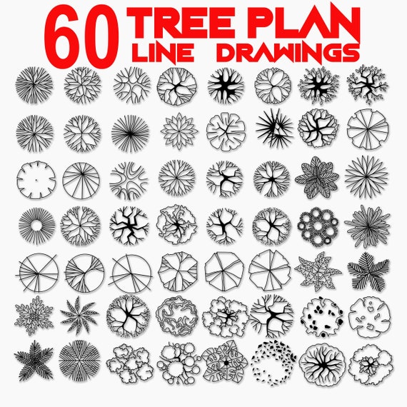 Landscape Symbols Trees For Renderings Landscape Design Bundle, Tree