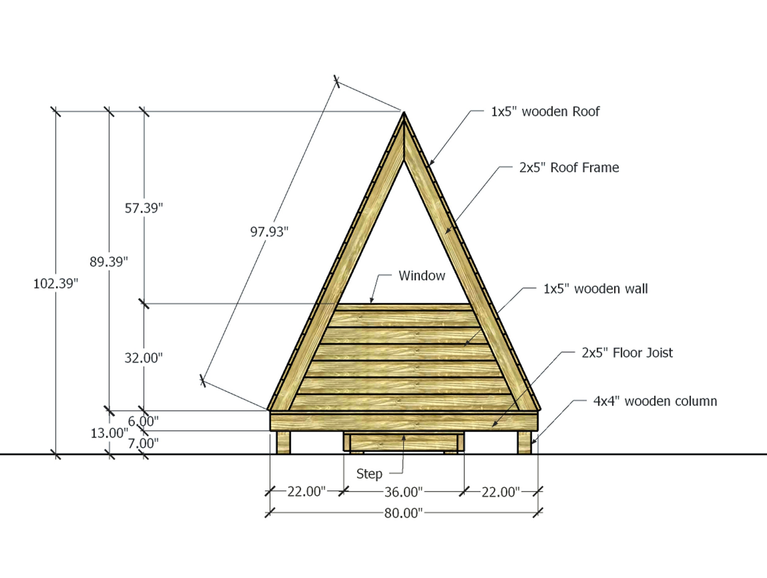 DIY A-frame Kids Playhouse, DIY Kit, Children Playhouse, Kid's Play ...