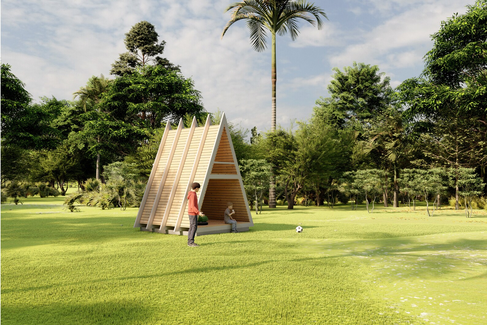 A-frame Play House DIY Plan, DIY Play House, Kids Playground, Modern ...