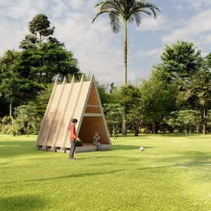 A-frame Play House DIY Plan, DIY Play House, Kids Playground, Modern ...