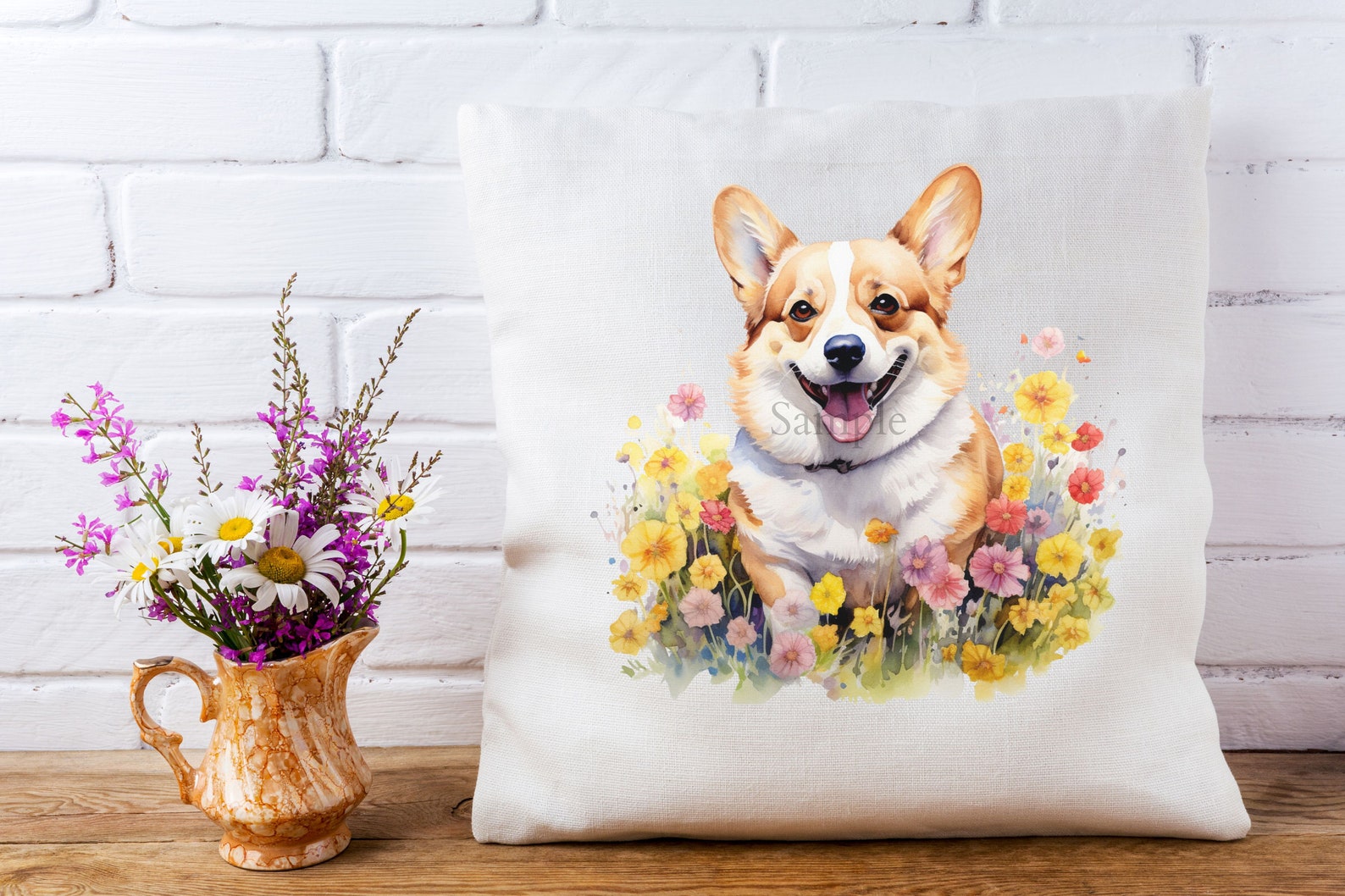 20 Cute Corgi Watercolor Clipart PNG Files, Transparent Corgi Clipart ...