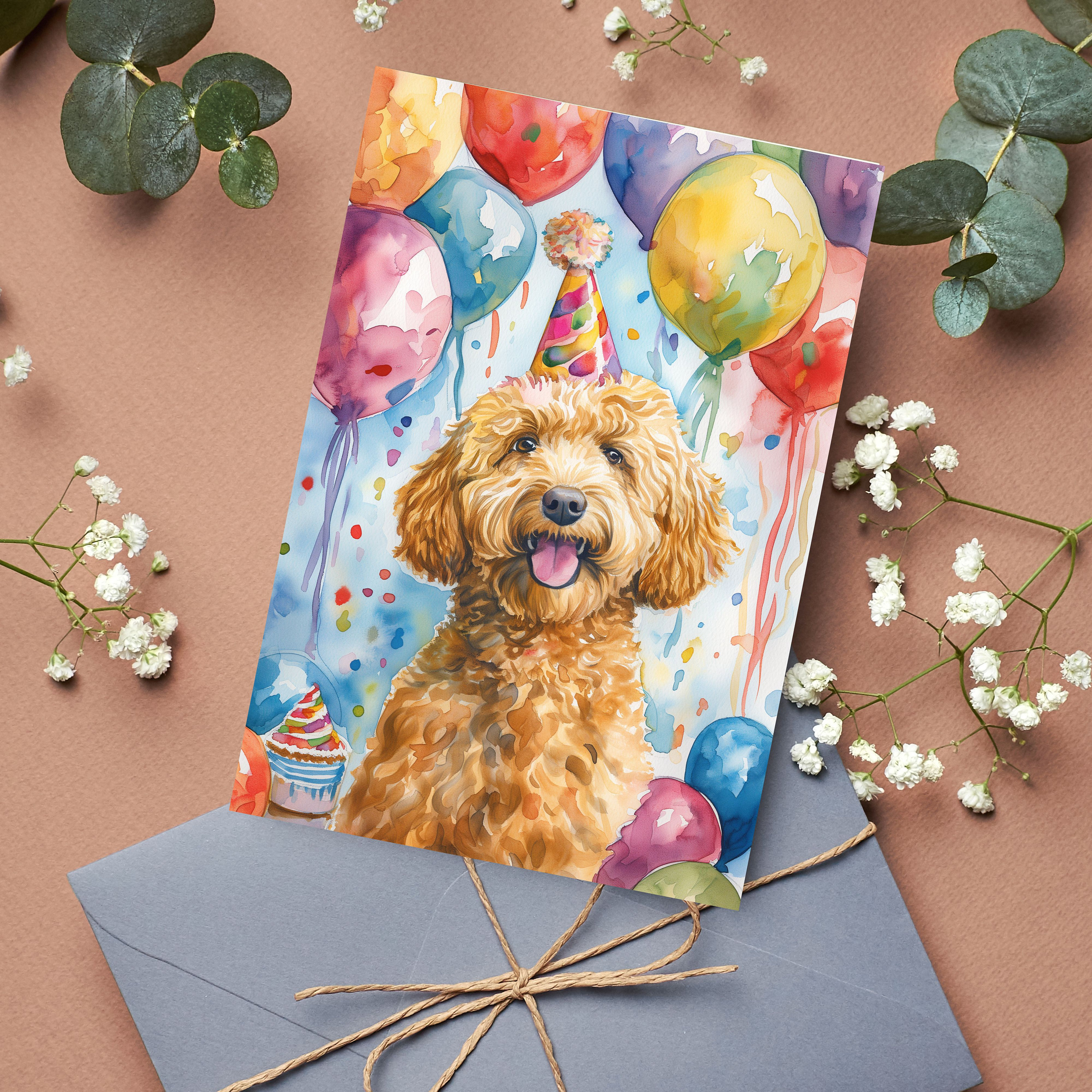 Goldendoodle Birthday Card, Goldendoodle Card, Birthday Dog Card ...