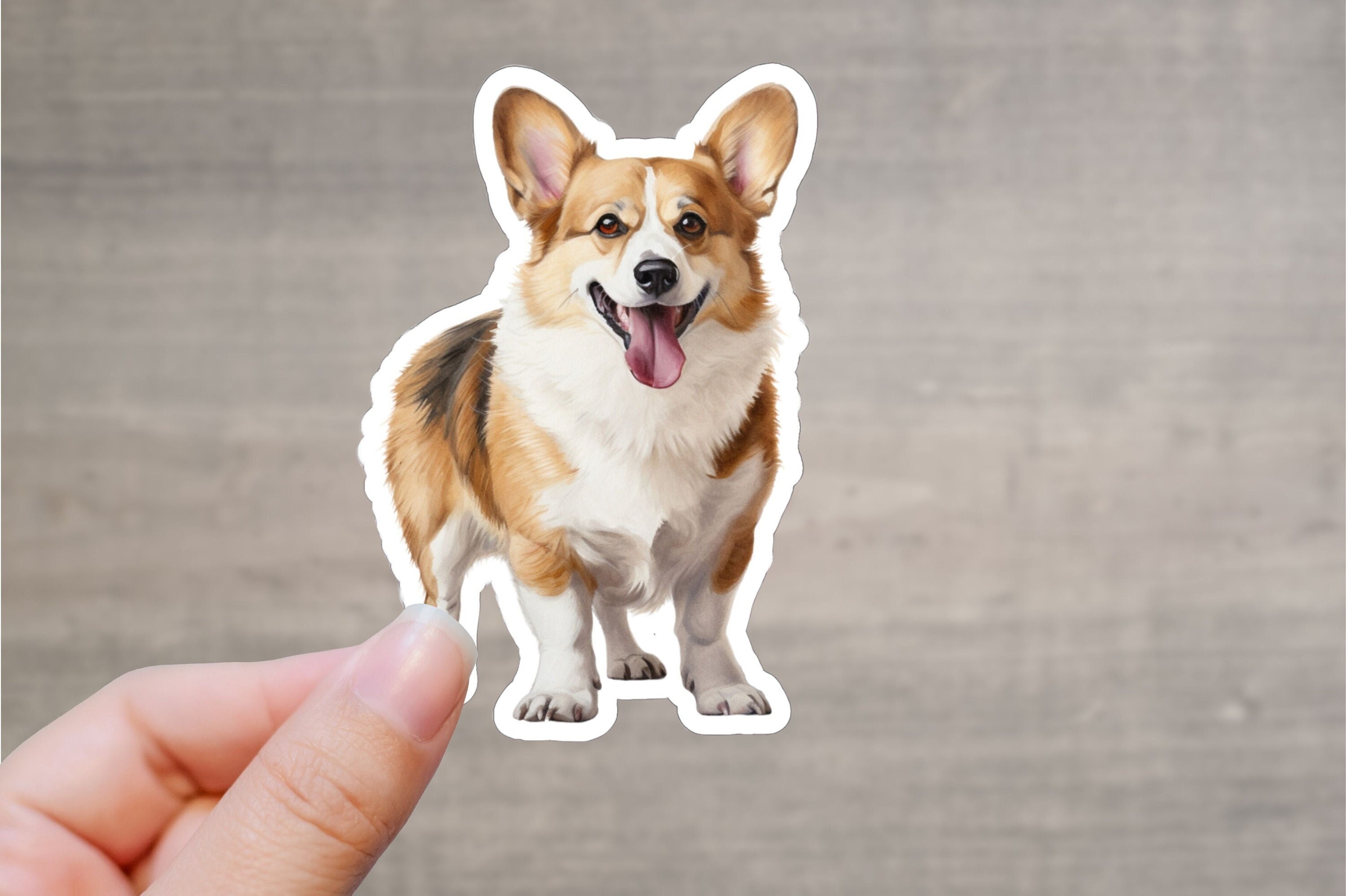 Corgi Sticker, Corgi, Cute Dog Art, Gift for Dog Lover, Decal and ...