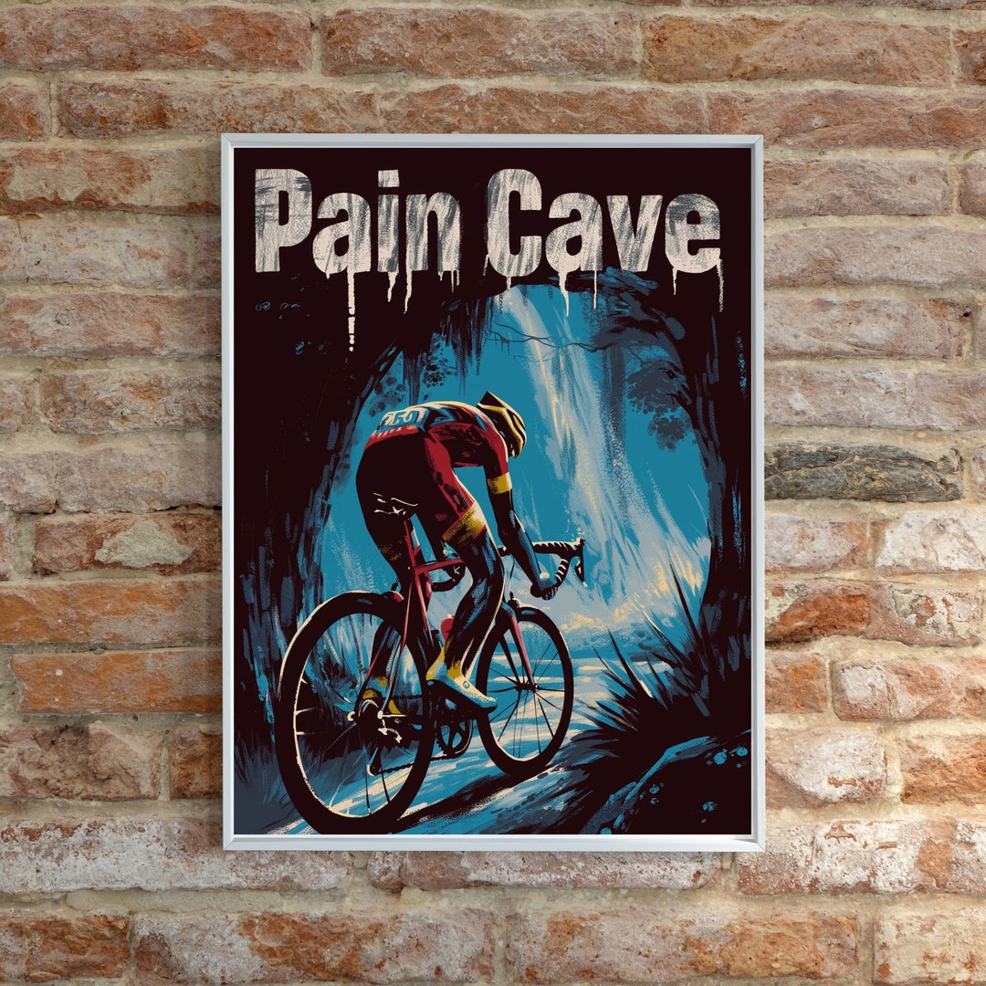 Pain Cave Cycling Print, Cycling Gift, Motivation Prints, Triathlete ...