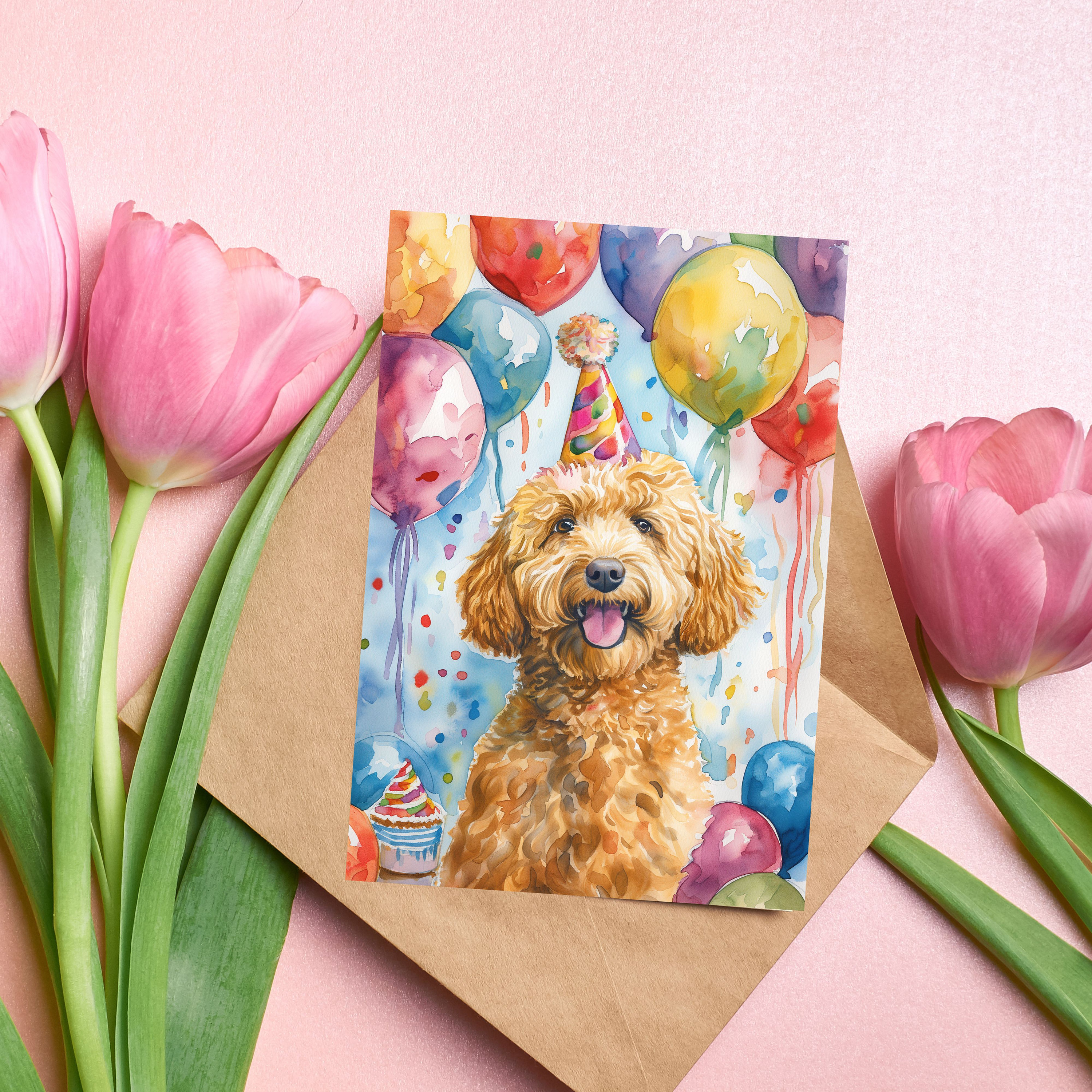 Goldendoodle Birthday Card, Goldendoodle Card, Birthday Dog Card ...
