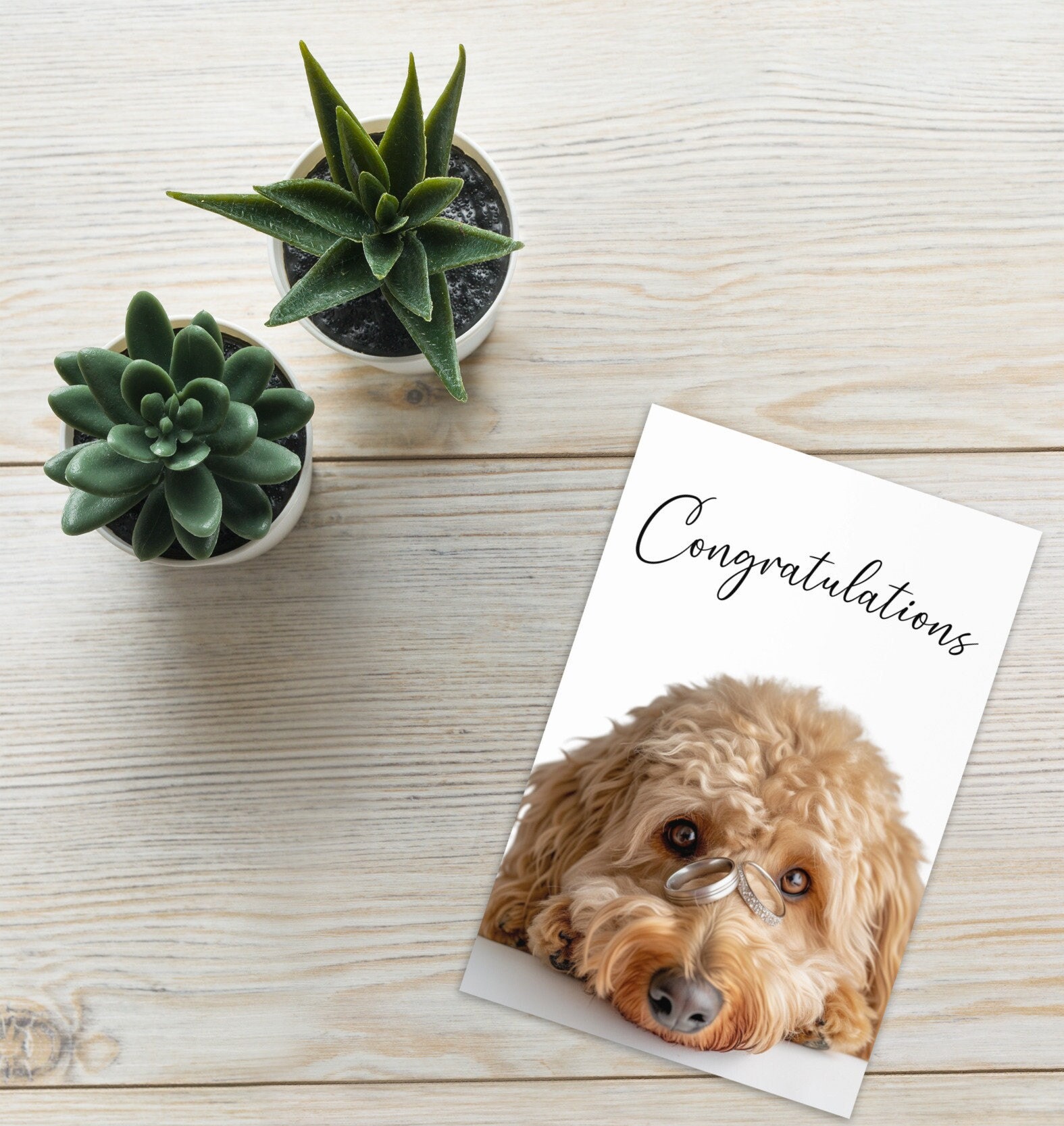Congratulations, Goldendoodle Wedding Card, Goldendoodle ...